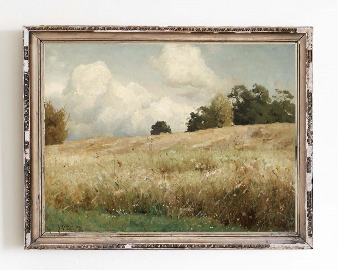 CANVAS ART PRINT | Meadow Wall Art Print | Pastoral Home Decor ...