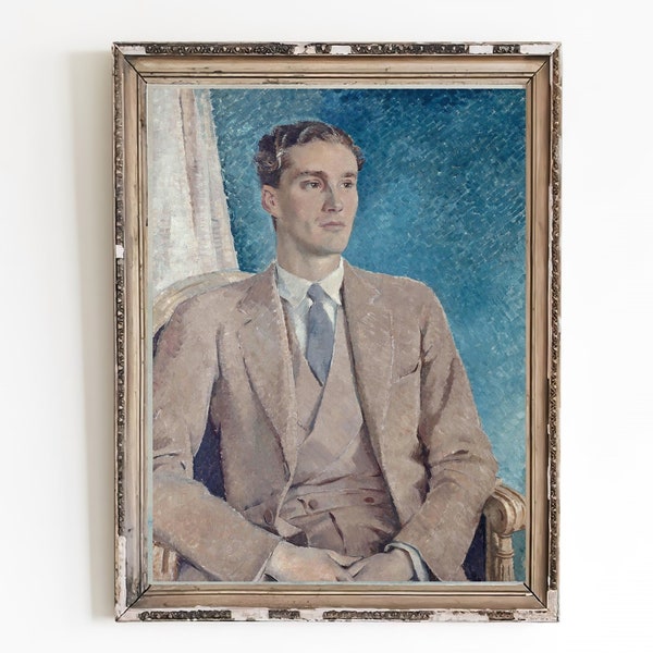 Antique Male Portrait - Etsy