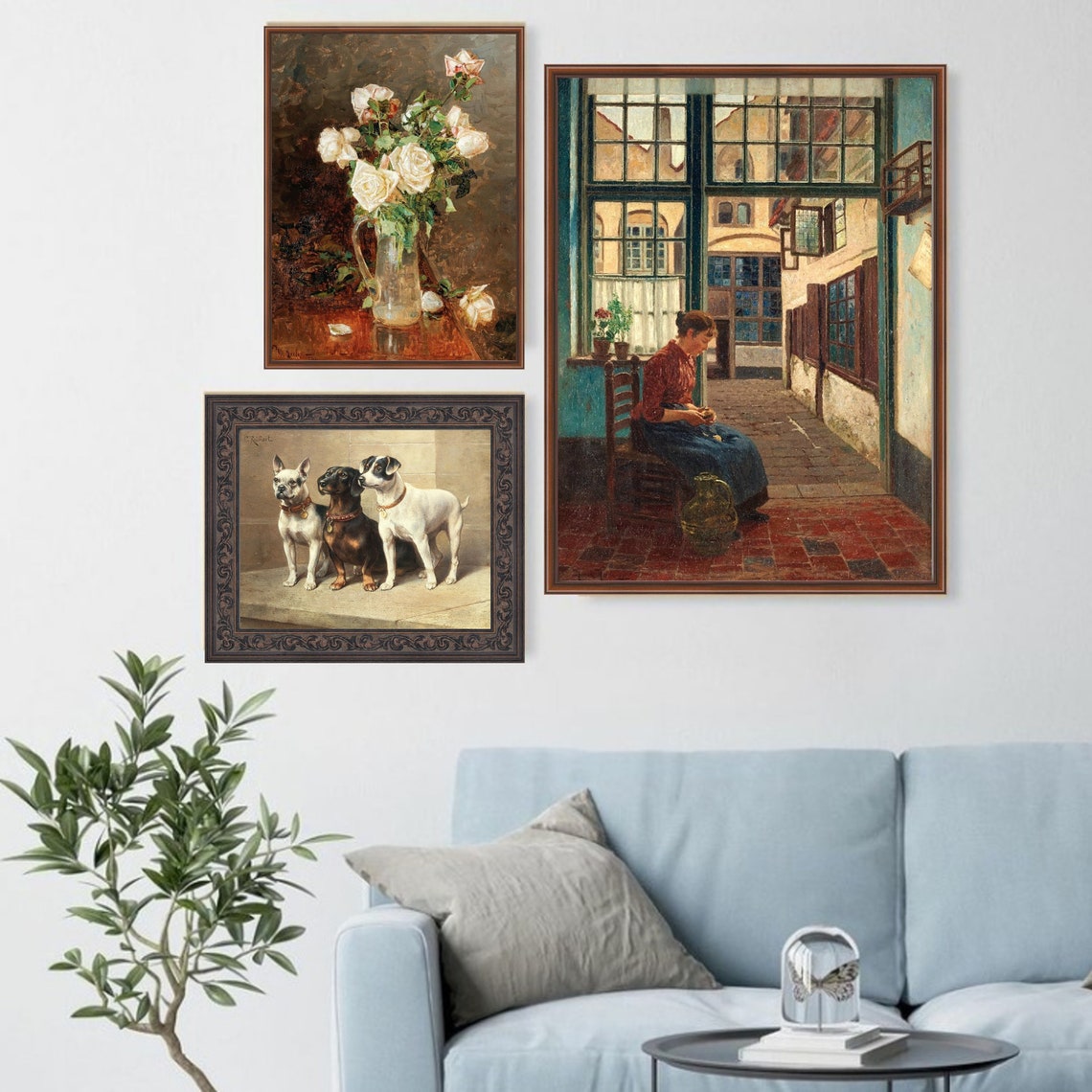 CANVAS ART PRINT Interior With a Woman Home Decor at the - Etsy
