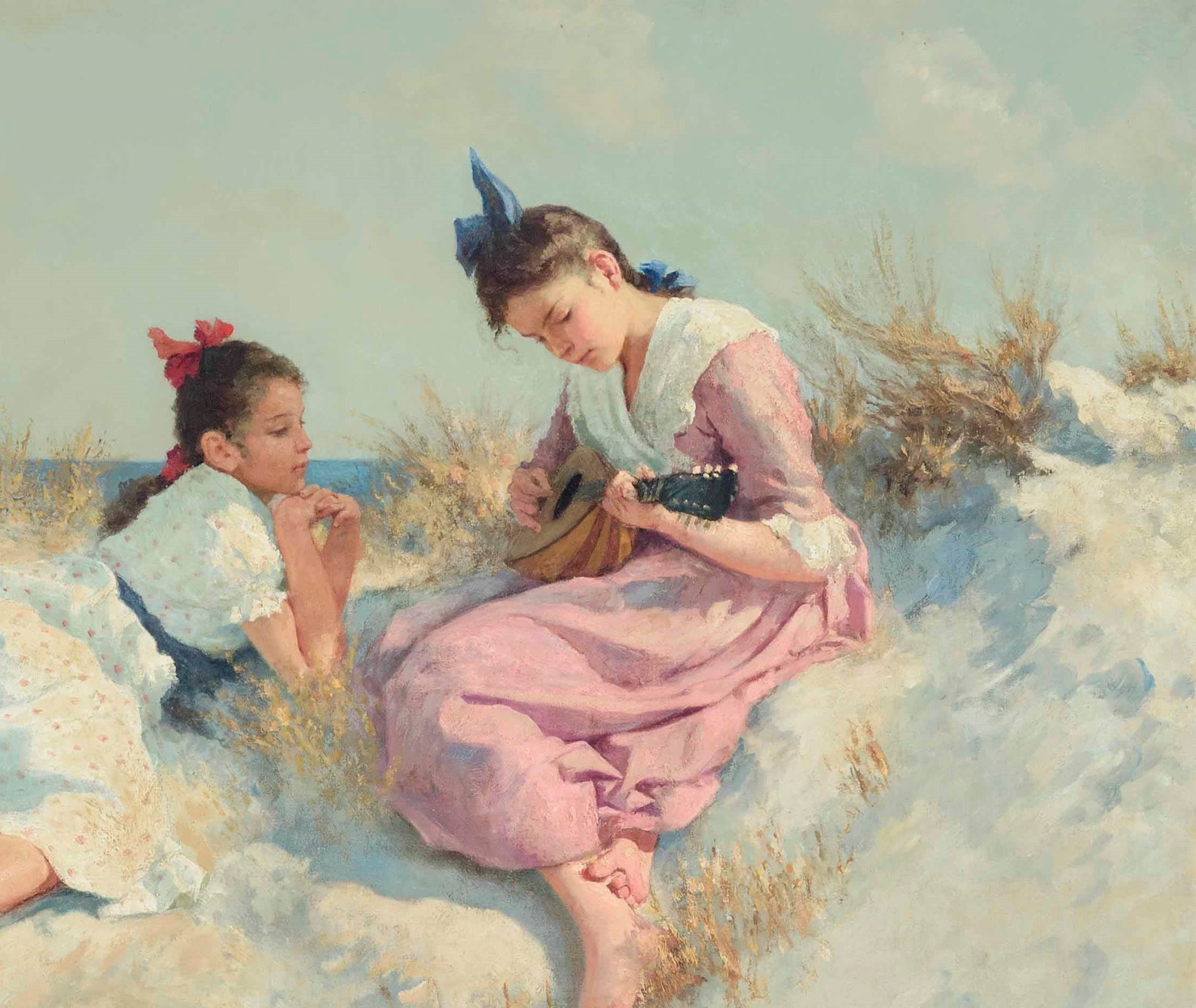 PRINTABLE ART | Two Sisters Art Print | Music Girl Portrait | Vintage ...