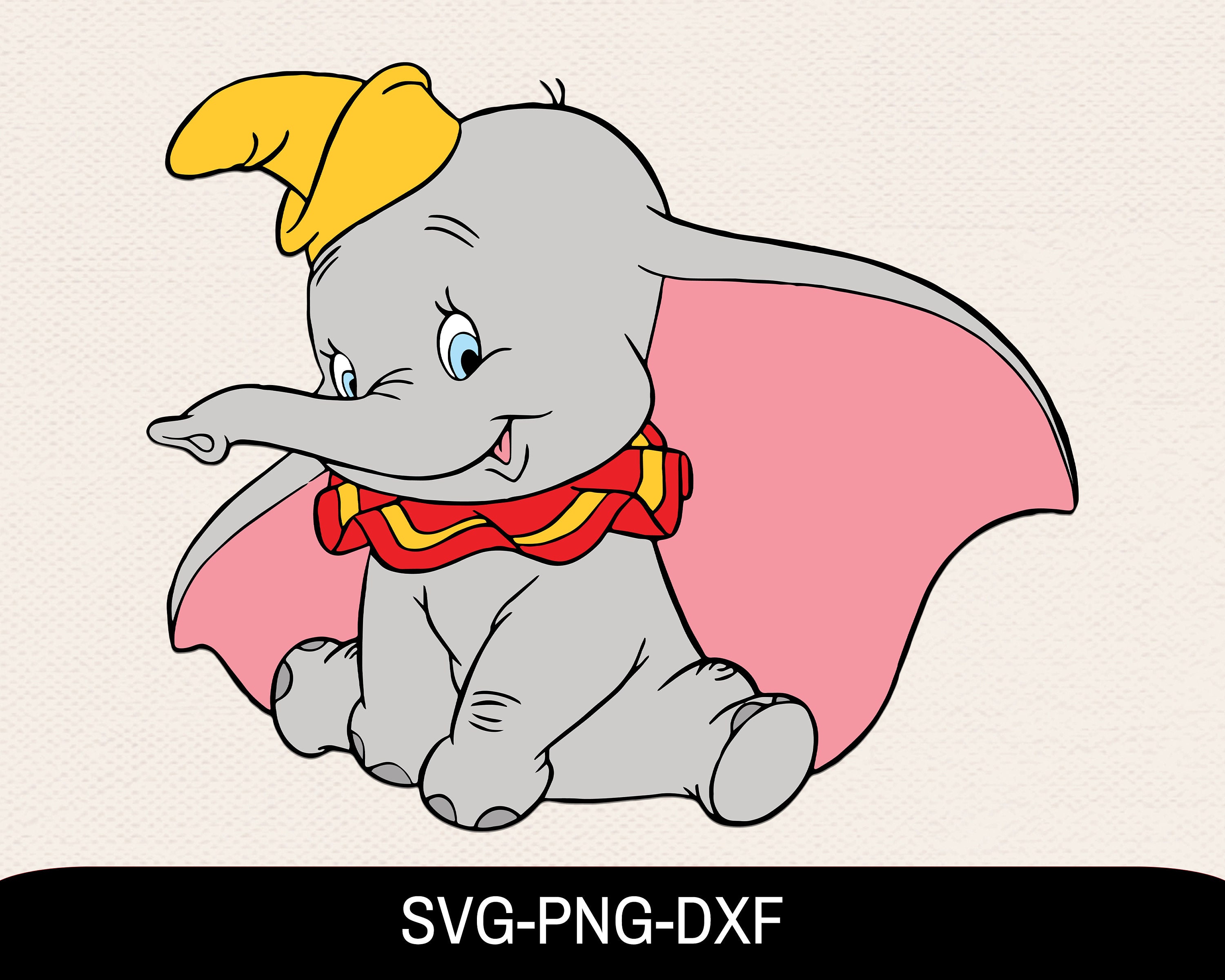 Dumbo Svg Svg File Cricut Svg Cartoon Svg Elephant Svg | Etsy
