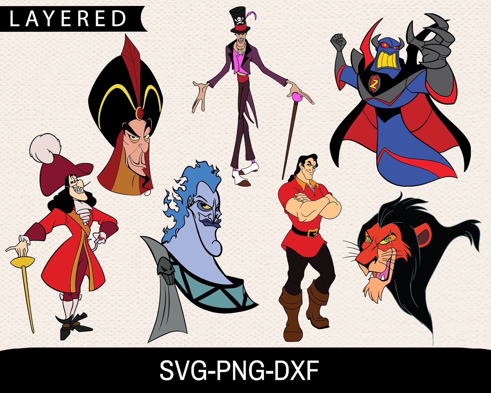 Villains Disney Svg Bundle Villains Boys Svg Cricut Files | Etsy
