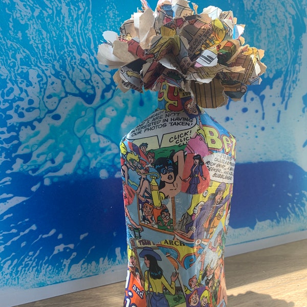 Decoupaged Comics - Etsy