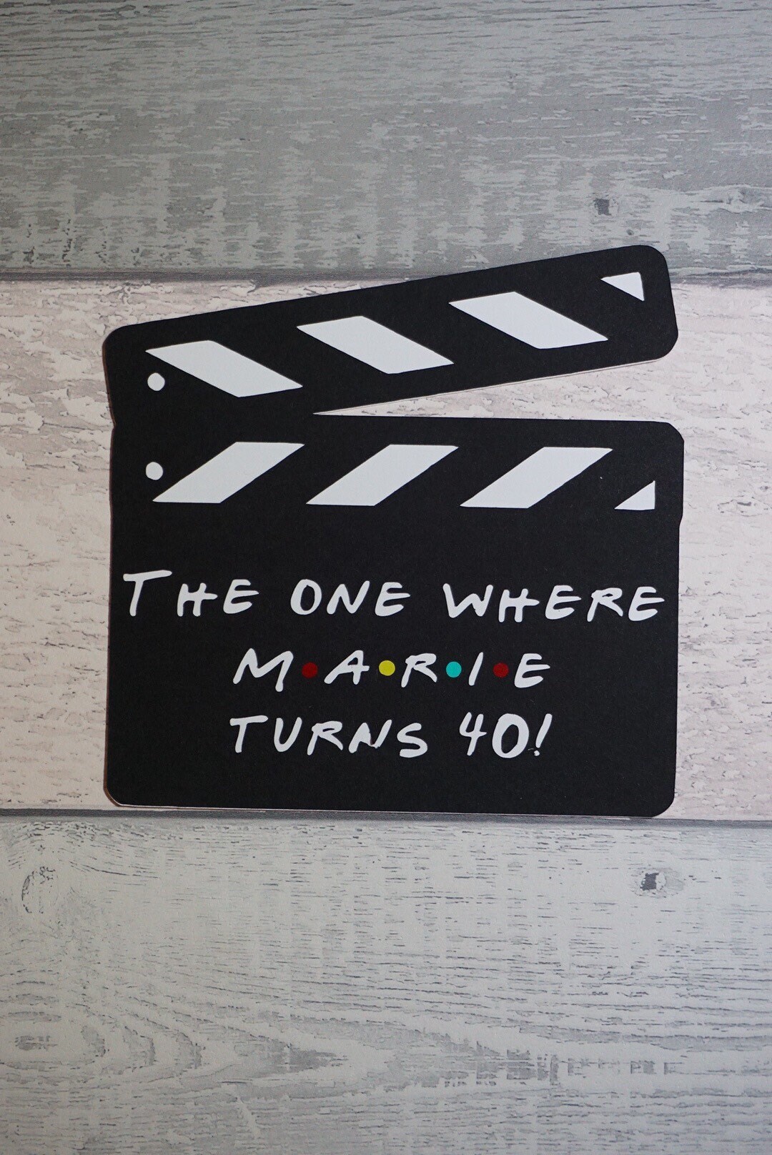 Friends Inspired Personalised Cake Topper Clapperboard - Etsy