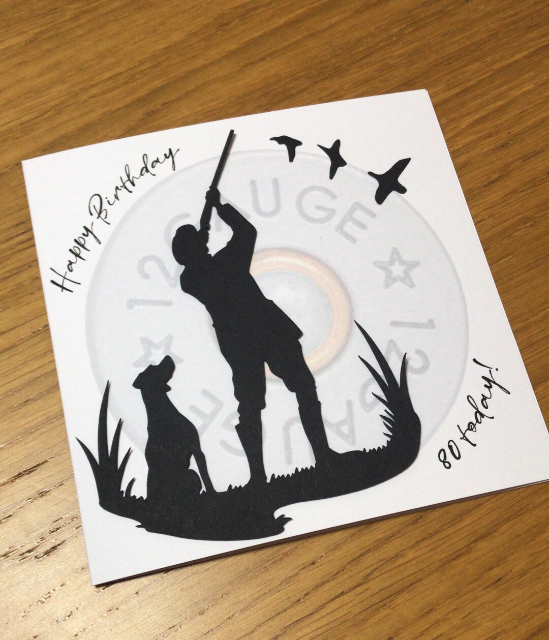 Handmade and Personalised Shotgun Cartridge Card Shooting Scene ...