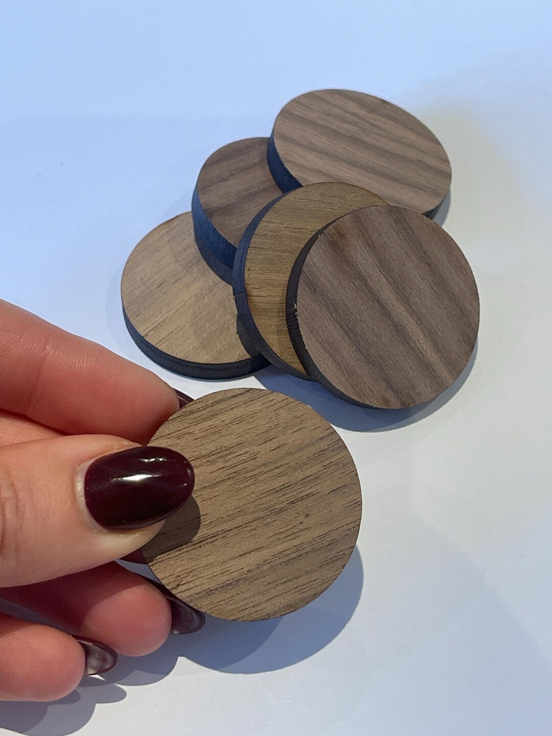 6mm Thick Walnut Wooden Discs, DIY Craft Embellishment, Laser Cut ...