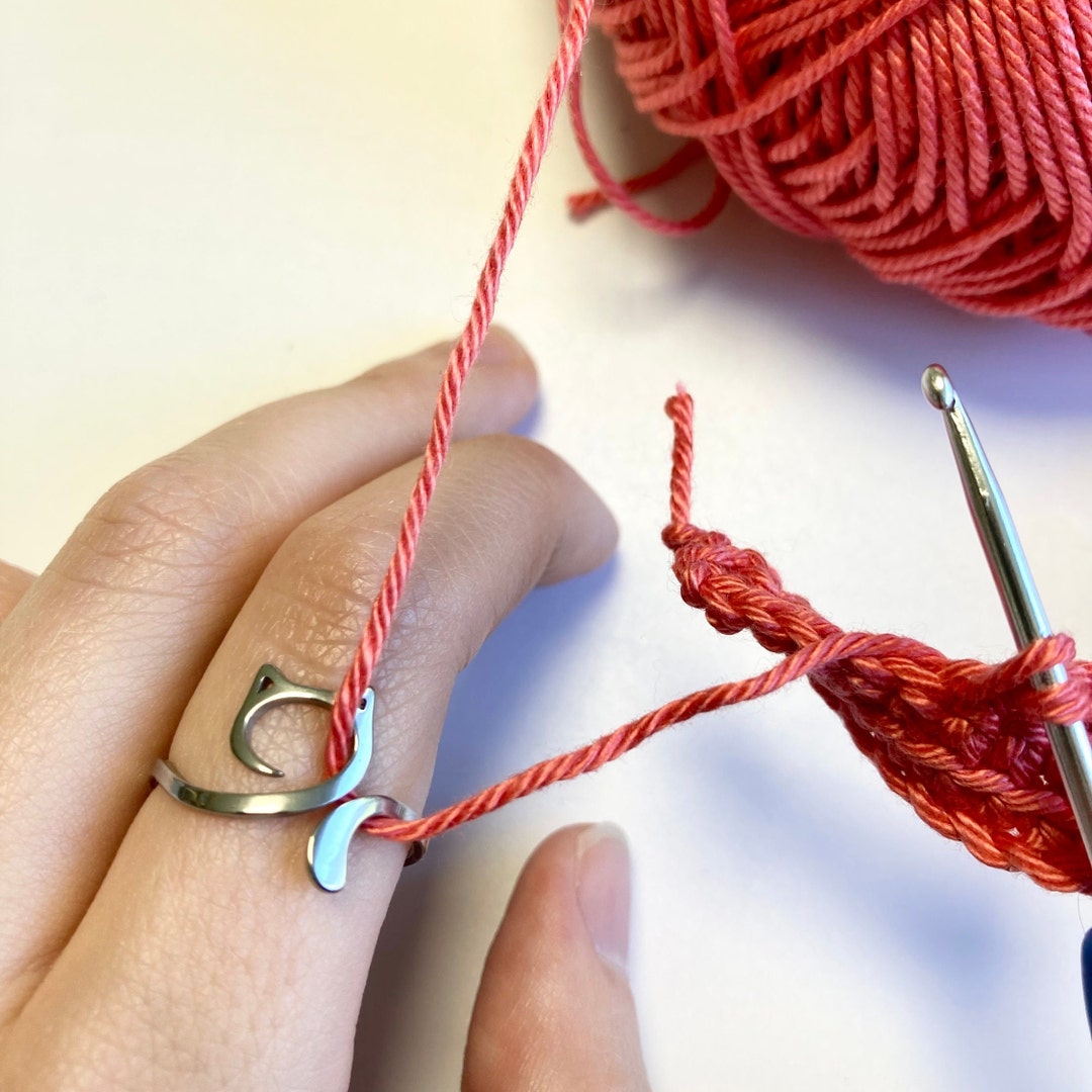 Cat Crochet Ring. A Cute Little Hypo-allergenic Stainless Steel Ring ...