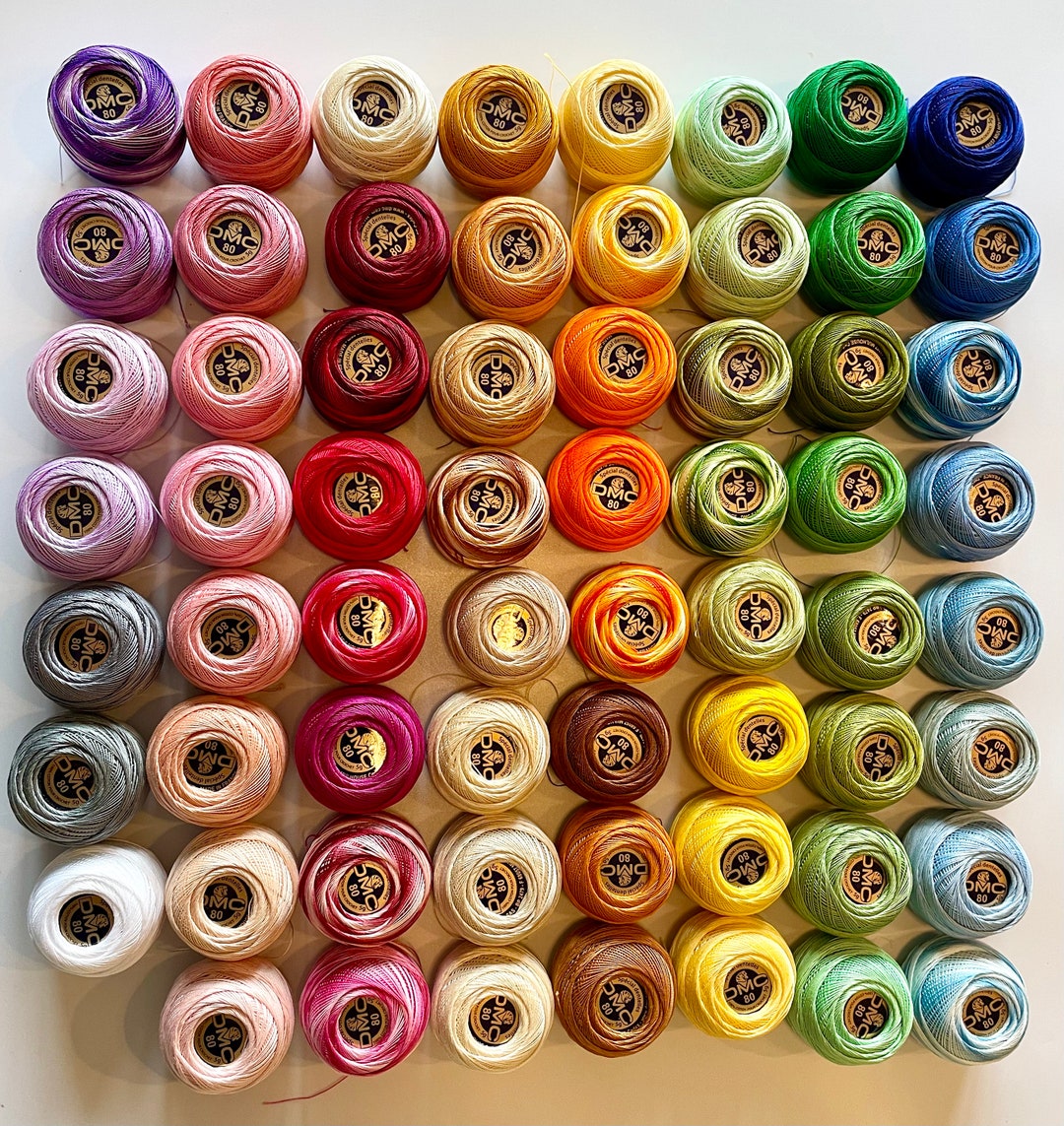 Cotton Micro Crochet Yarn, Fil à Dentelles 80. 72 Glorious Colours ...