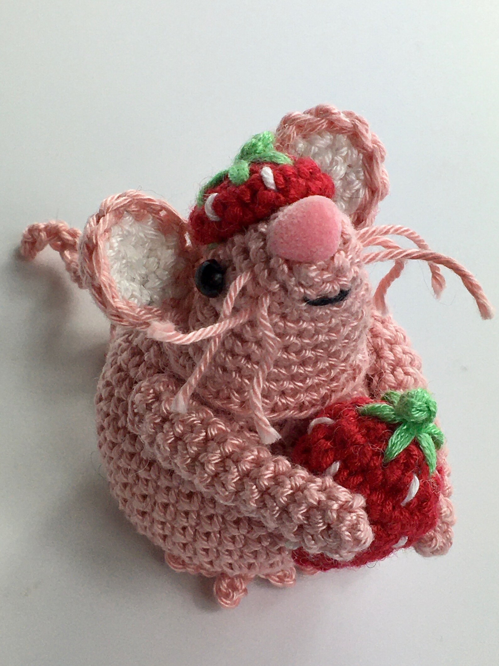 Berry the Strawberry Mouse Complete Amigurumi Crochet Kit | Etsy