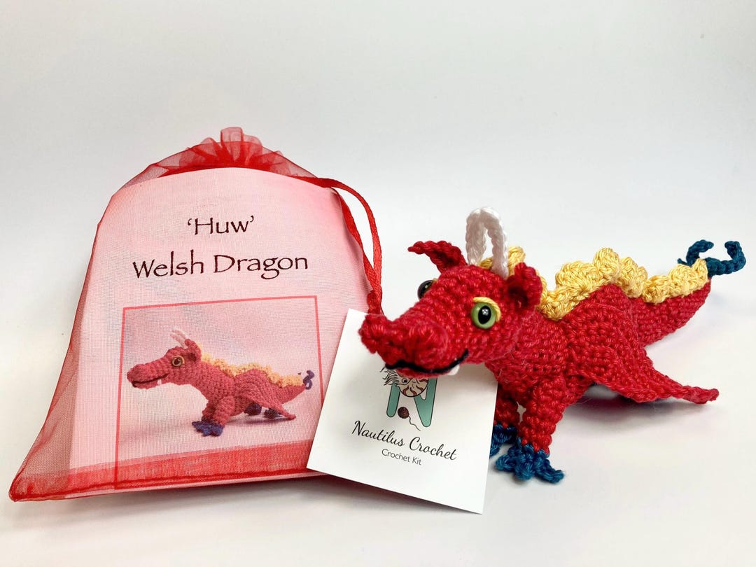 Huw the Welsh Dragon Crochet Kit. Featuring Gorgeous UK Yarns. - Etsy