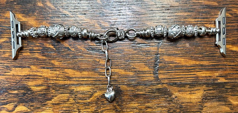 Silver Pandora Style Apple Watch Band Charm Bracelet - Etsy
