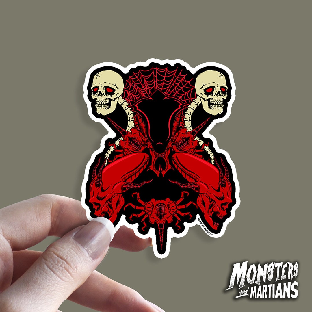 Xeno Mother Alien Vinyl Sticker, Horror Punk Decal, Psychobilly ...