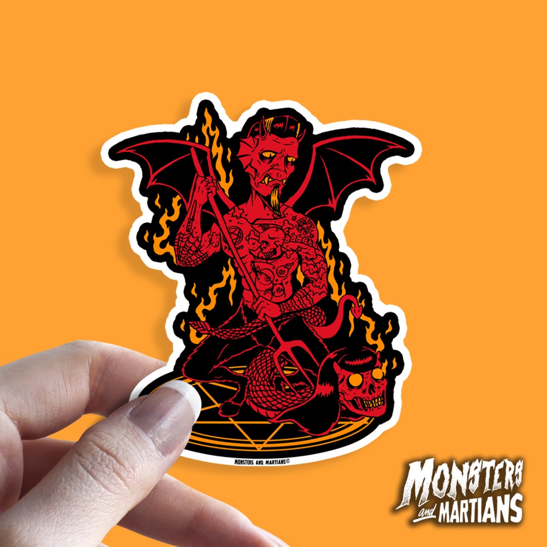 Devils Serpent Vinyl Sticker, Horror Punk Decal, Psychobilly Rockabilly ...