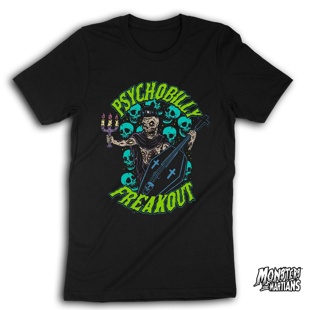 Psychobilly Bass Player T-shirt, Horror Punk Shirt, Psychobilly ...