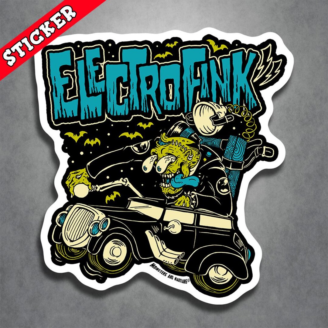 Psychobilly Art, Rockabilly Style, Kustom Kulture, Zombie Vinyl Decal ...