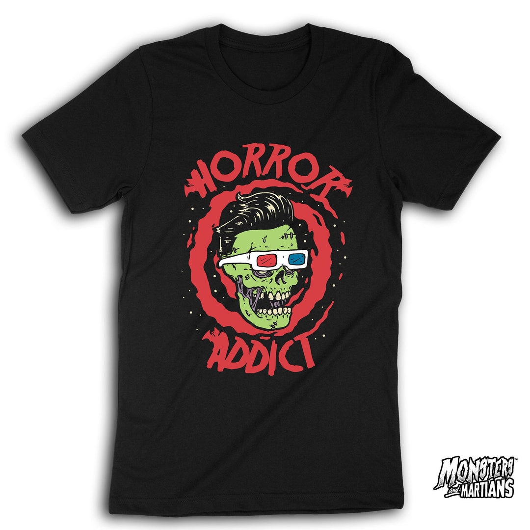 Horror Movie Addict Shirt, Horror Movies and Chill, 3D Glasses, Scary ...