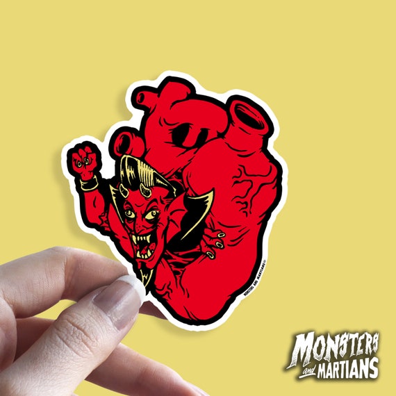 Evil Devil Vinyl Sticker Horror Punk Decal Psychobilly - Etsy