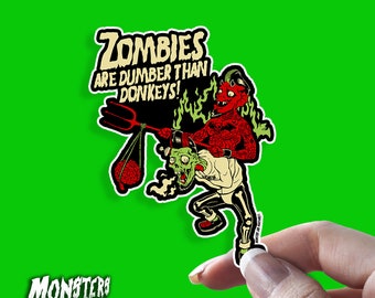 Greaser Frankenstein Vinyl Sticker, Horror Punk Decal, Psychobilly ...