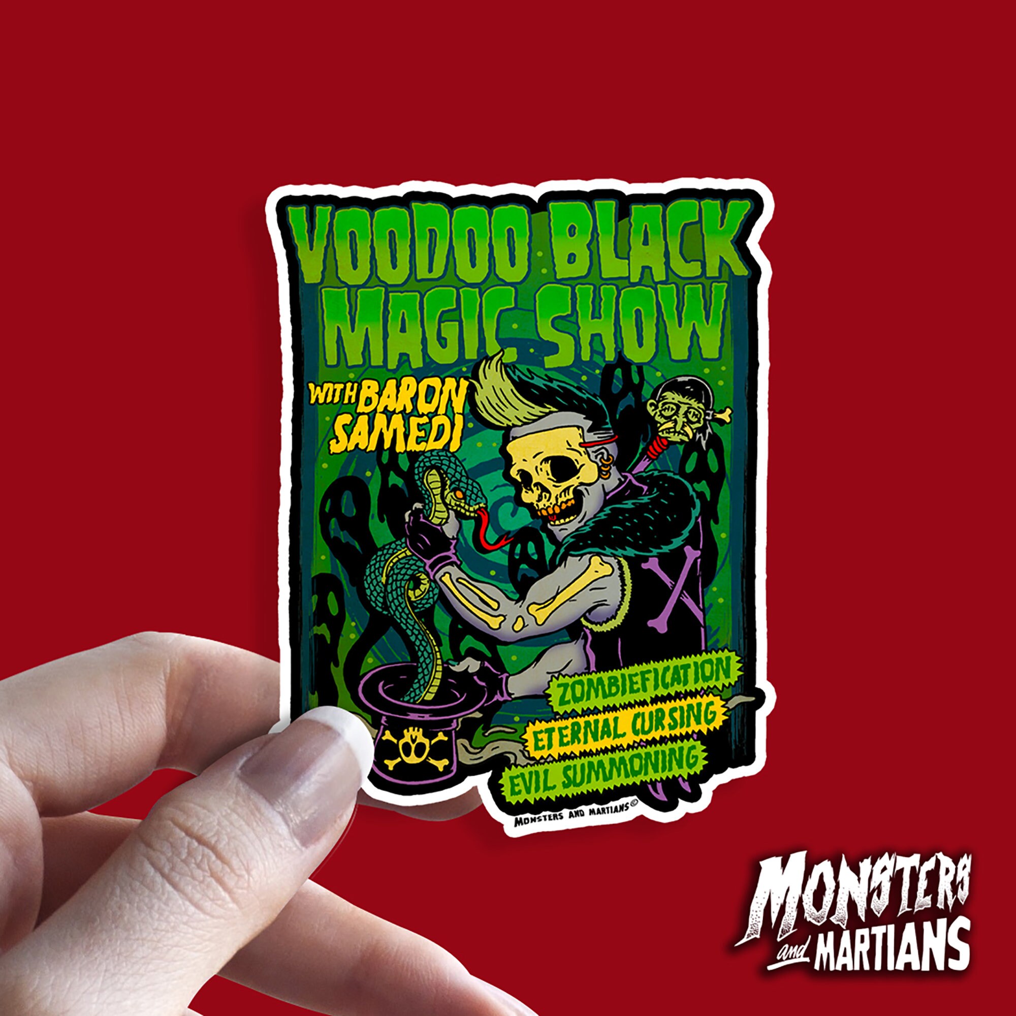 Voodoo Black Magic Show Vinyl Sticker Horror Punk Decal | Etsy
