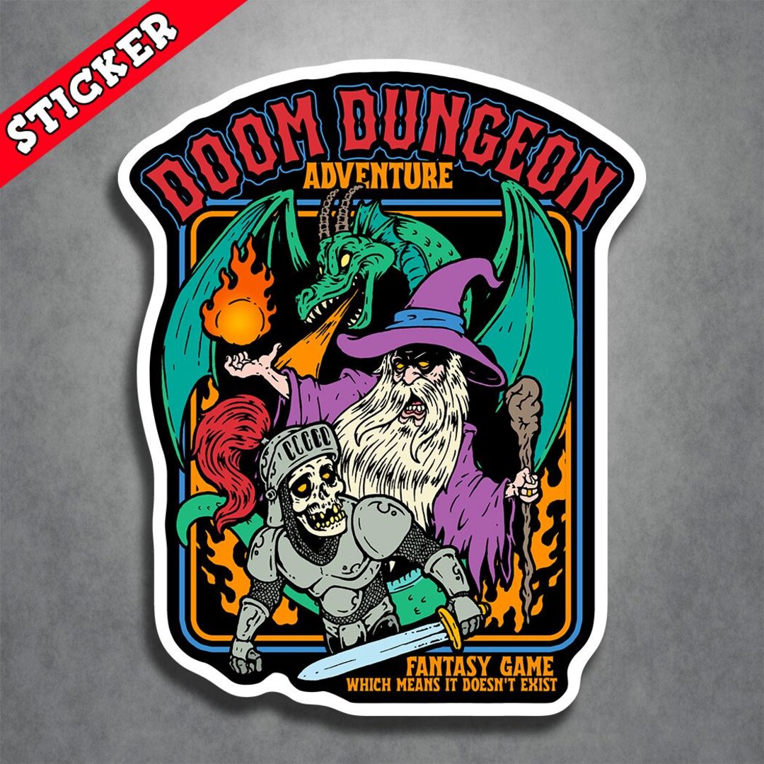 RPG Tabletop Gamer, Fantasy Gaming Decal, Nerd Vinyl Sticker, D20 ...