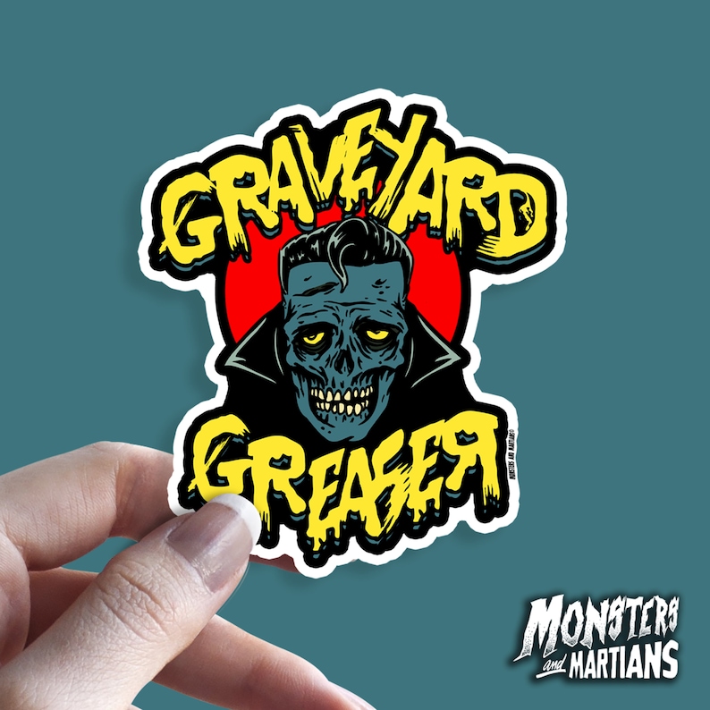 Greaser Frankenstein Vinyl Sticker Horror Punk Decal - Etsy