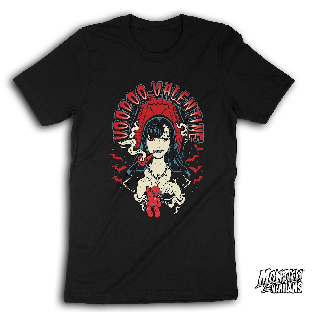 Voodoo Valentine T-shirt, Horror Punk, Psychobilly Clothing, Rockabilly ...