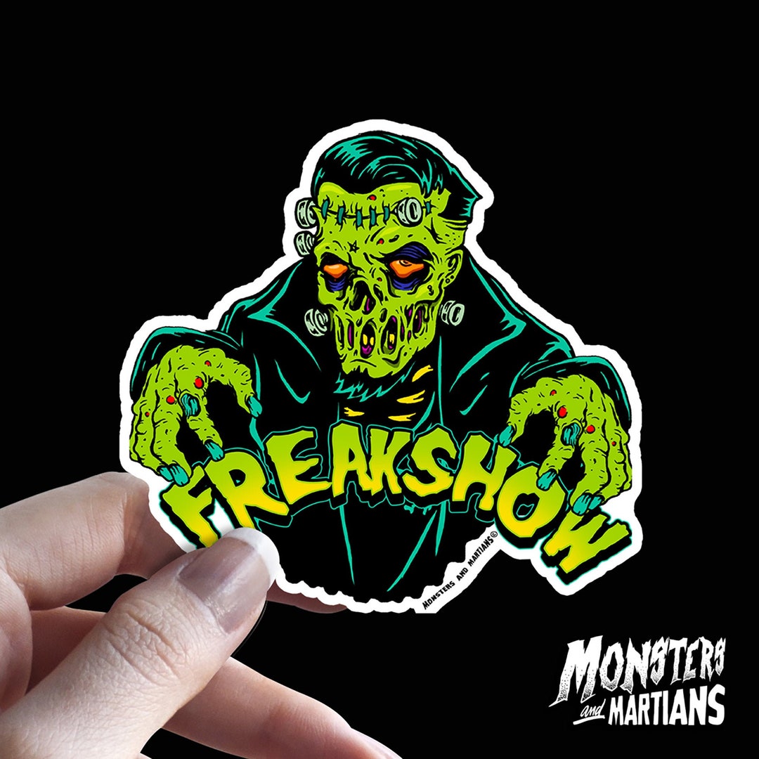 Freakshow Zombie Vinyl Sticker Horror Punk Decal Psychobilly - Etsy