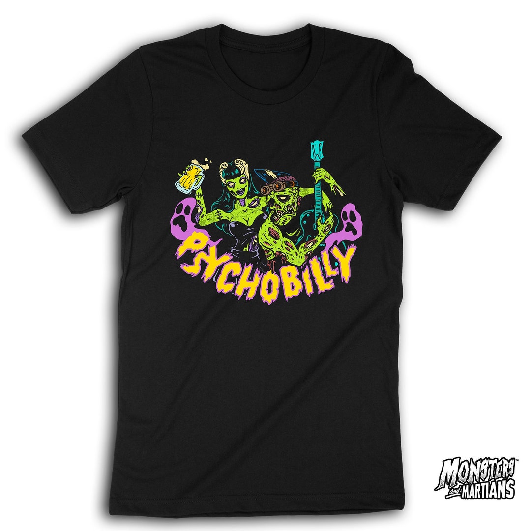 Zombie Psychobilly Boobs Beer Shirt, Zombies Couple Shirt, Psychobilly ...