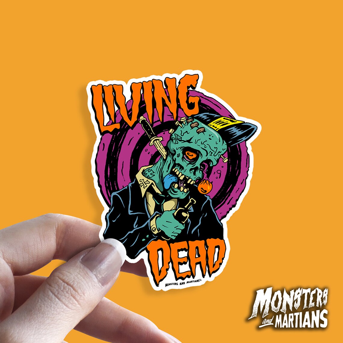Living Dead Zombie Vinyl Sticker Horror Punk Decal | Etsy