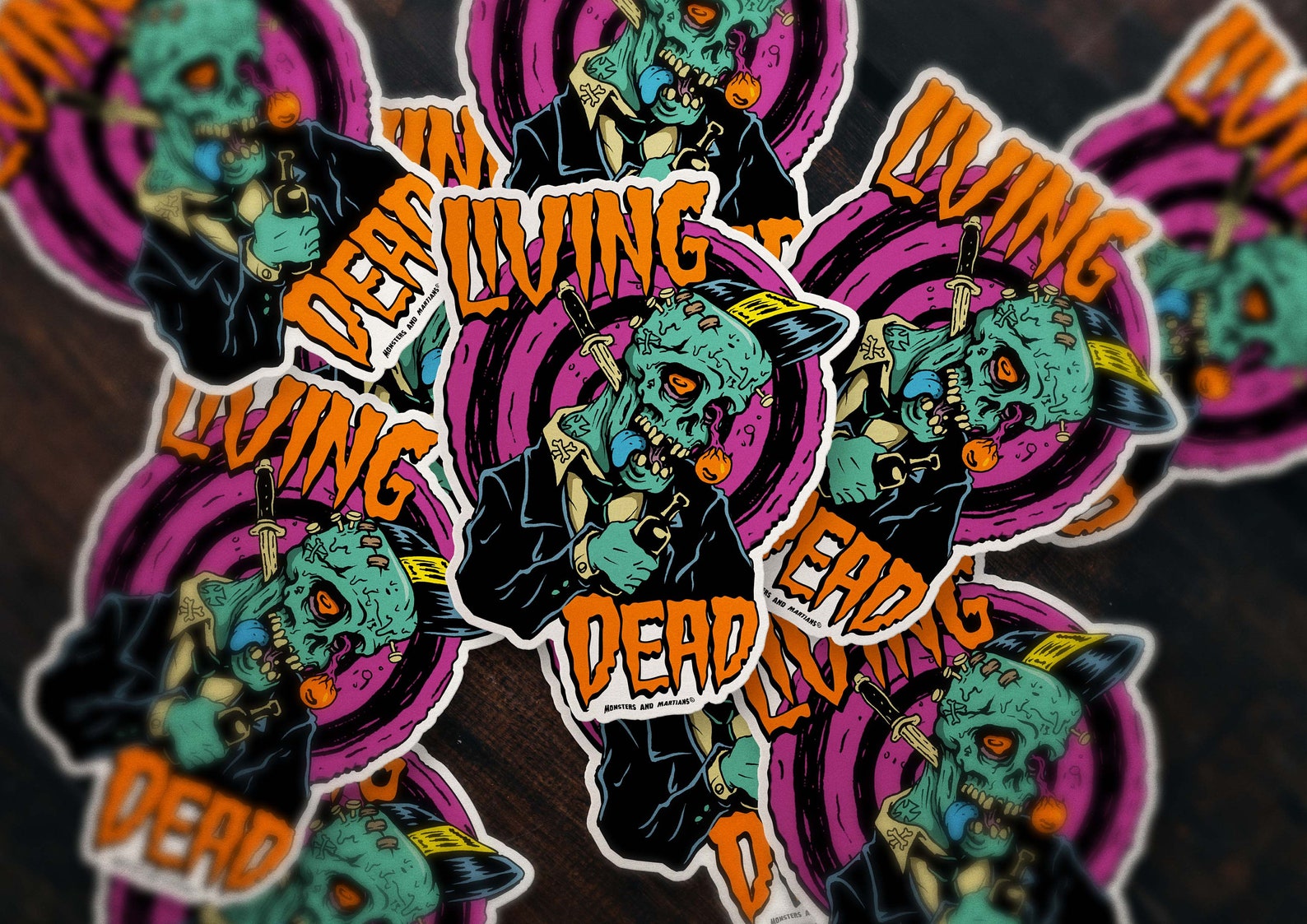 Living Dead Zombie Vinyl Sticker Horror Punk Decal | Etsy
