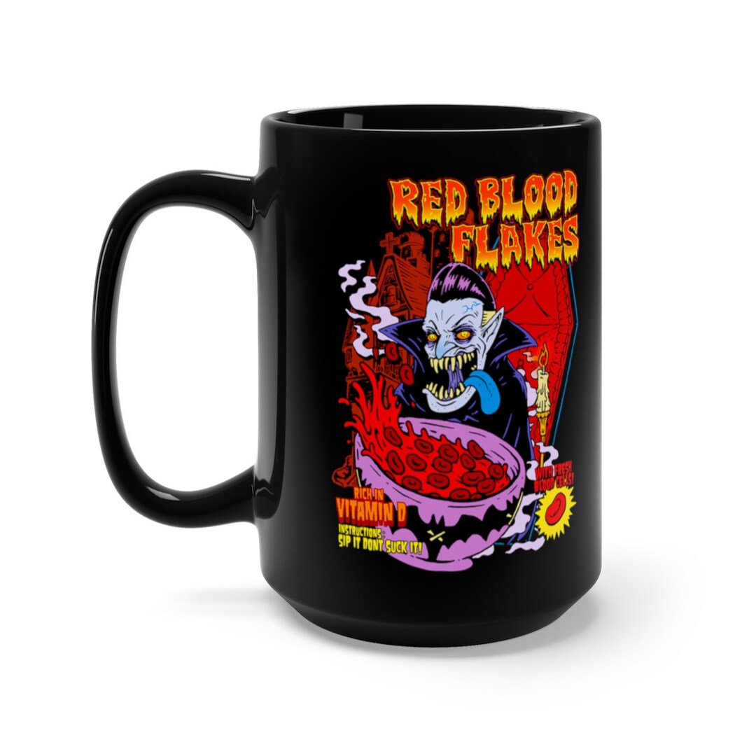 Dracula Vampire Nosferatu Red Blood Flakes Cereal Box Parody Funny ...