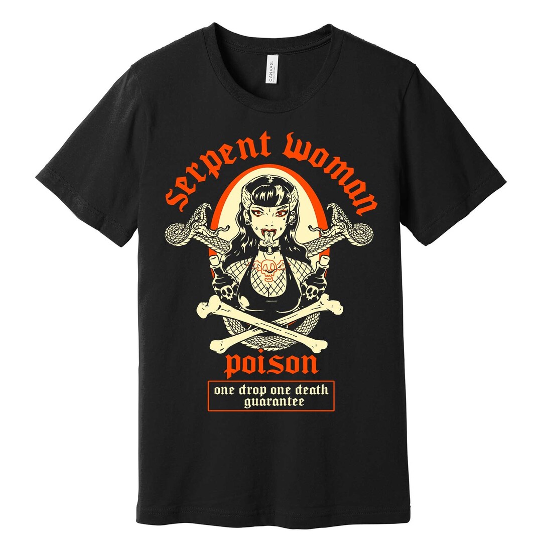 Serpent Goth Girl T-shirt Horror Punk Shirt Psychobilly - Etsy