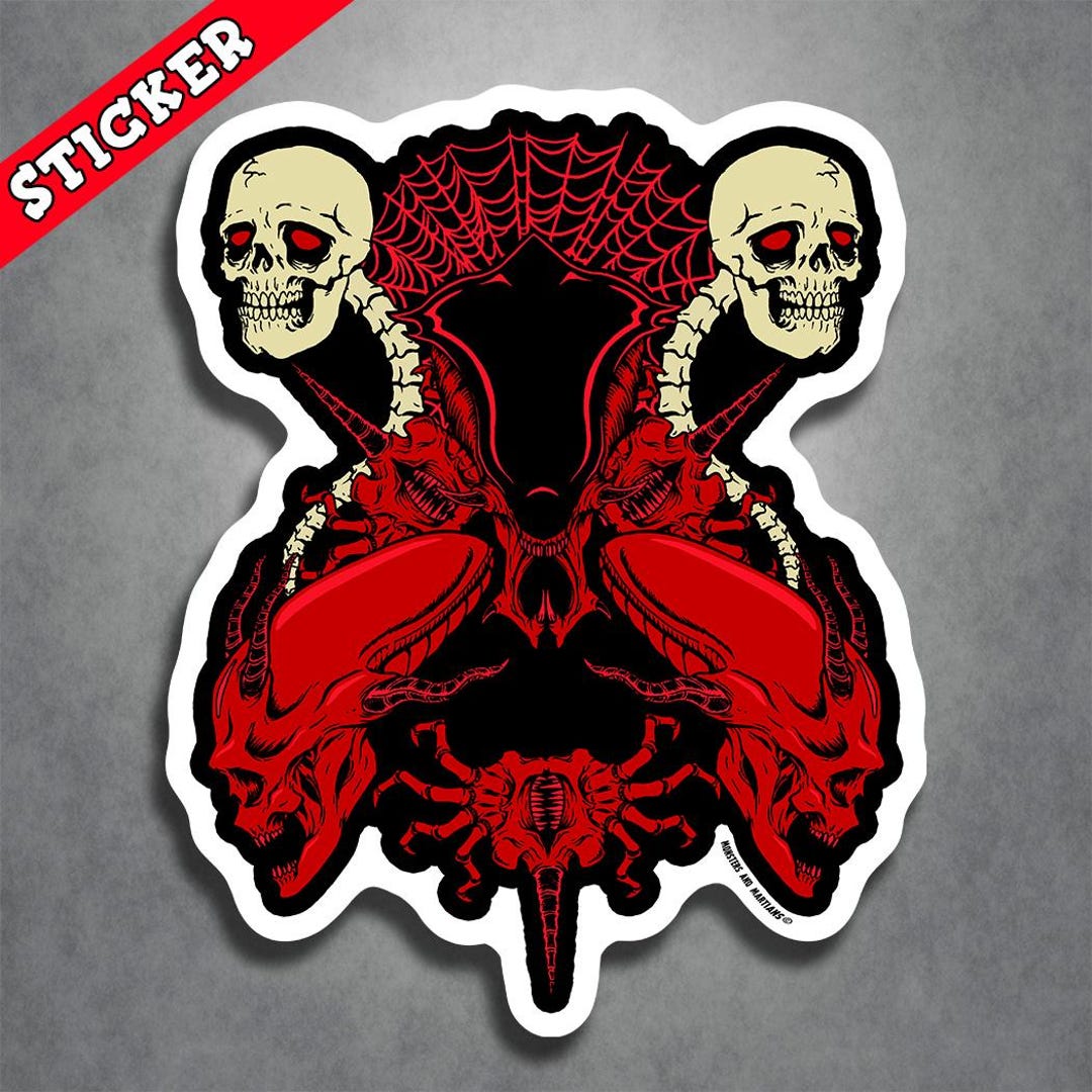 Xeno Mother Alien Vinyl Sticker, Horror Punk Decal, Psychobilly ...
