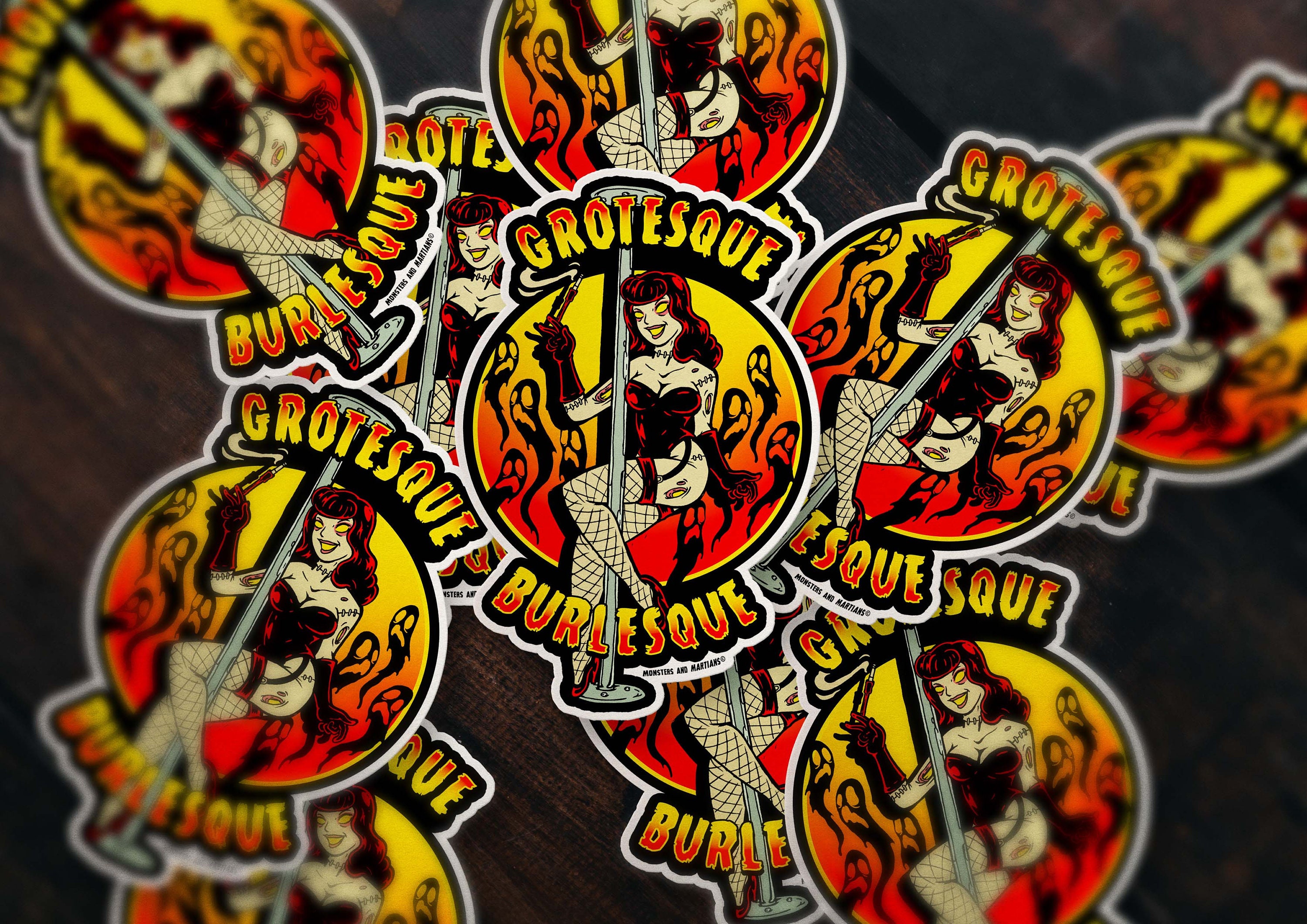 Grotesque Burlesque Vinyl Sticker Horror Punk Decal - Etsy