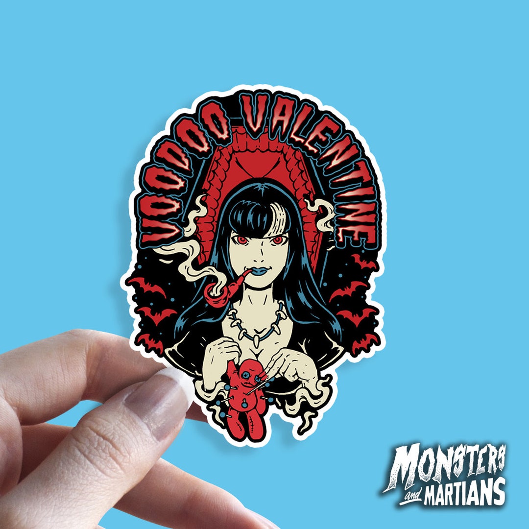 Voodoo Valentine Sticker, Black Magic, Voodoo Doll, Valentines Day ...