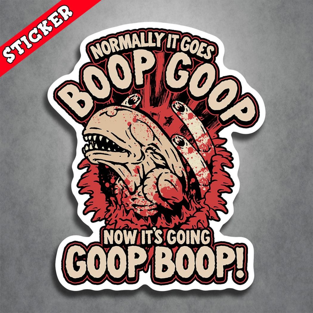 Xenomorph Boop Goop Vinyl Sticker, Scifi Horror Decals, Aliens Sticker ...