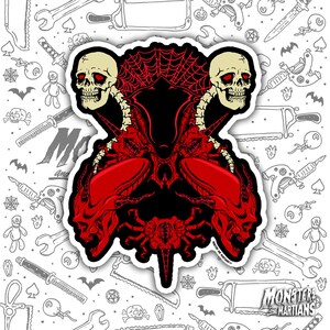 Xeno Mother Alien Vinyl Sticker, Horror Punk Decal, Psychobilly ...