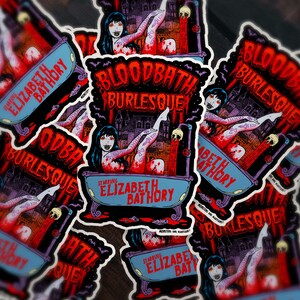 Bloodbath Burlesque Vampire Vinyl Sticker, Horror Punk Decal ...