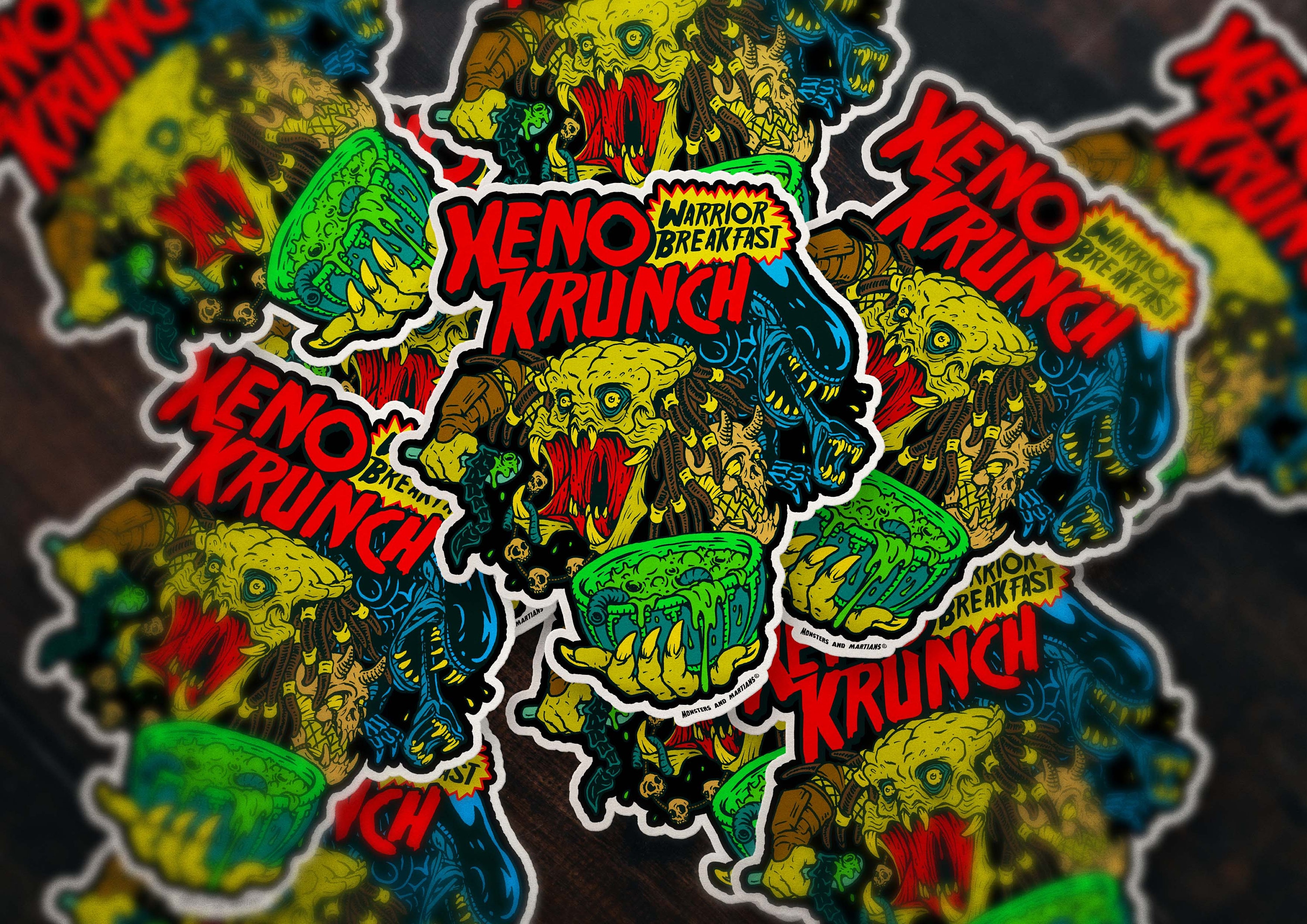 Xeno Krunch Cereal Vinyl Sticker Horror Decals Aliens - Etsy