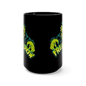 Frankenstein Freakshow Monster Undead Greaser Coffee Mug, Black, 15oz ...