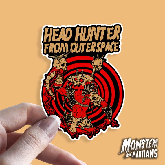 Headhunter From Outer Space Vinyl Sticker Horror Decals - Etsy