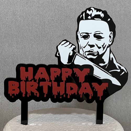 Scream Inspired Ghostface Happy Birthday Cake Topper - Etsy