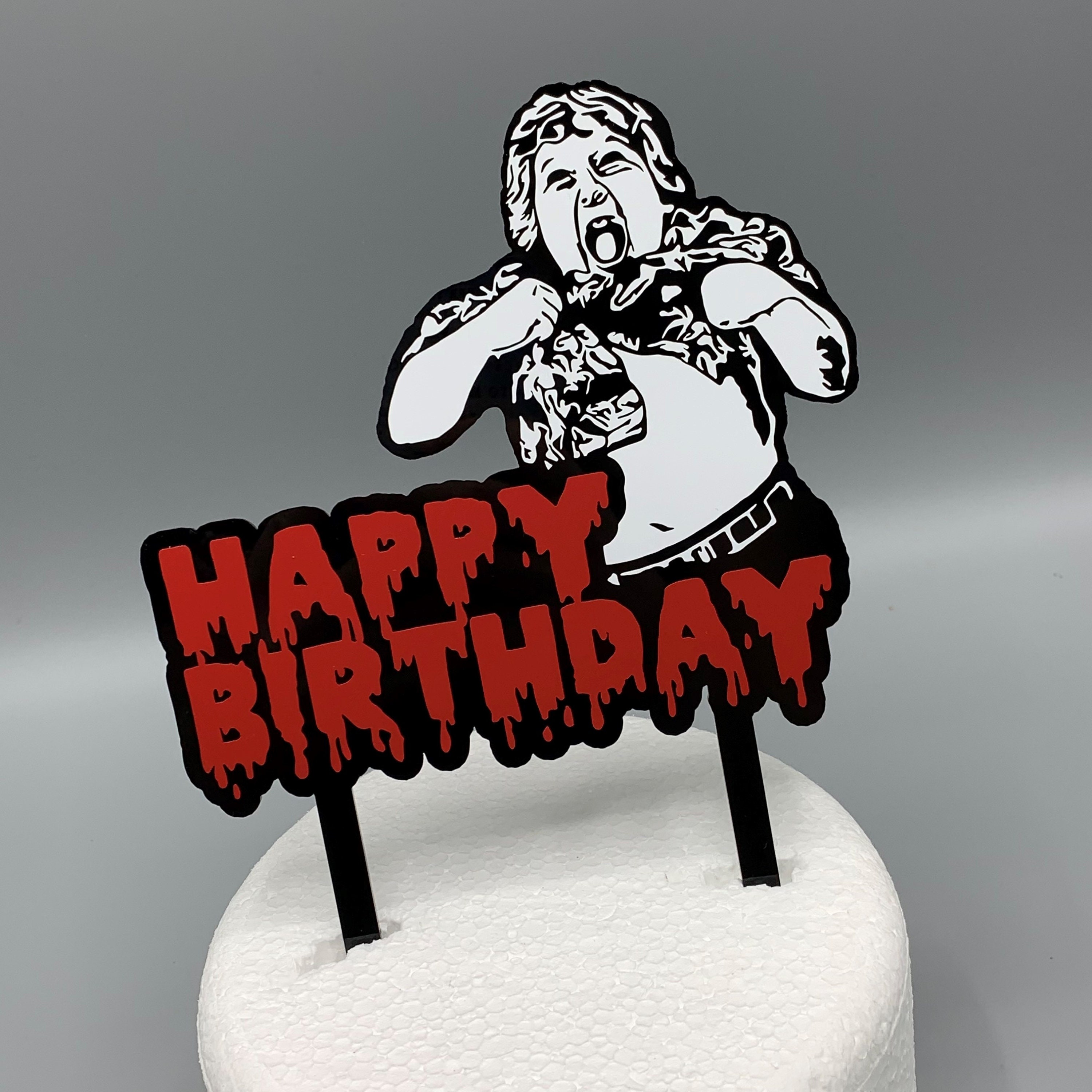 The Goonies Inspired Truffe Shuffle Happy Birthday Cake Topper - Etsy UK