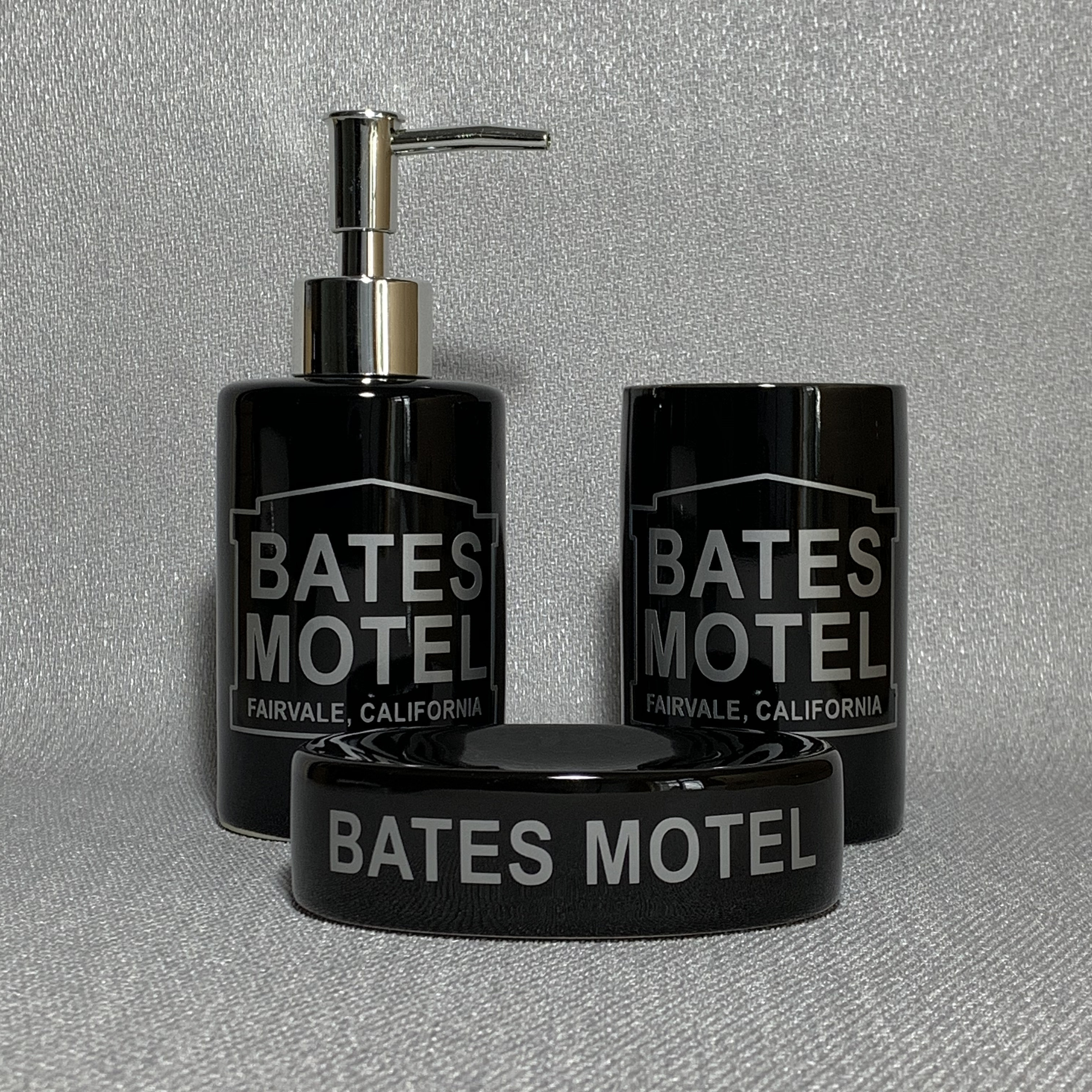 Psycho inspired Bates Motel Bathroom Set. Horror Norman Bates | Etsy