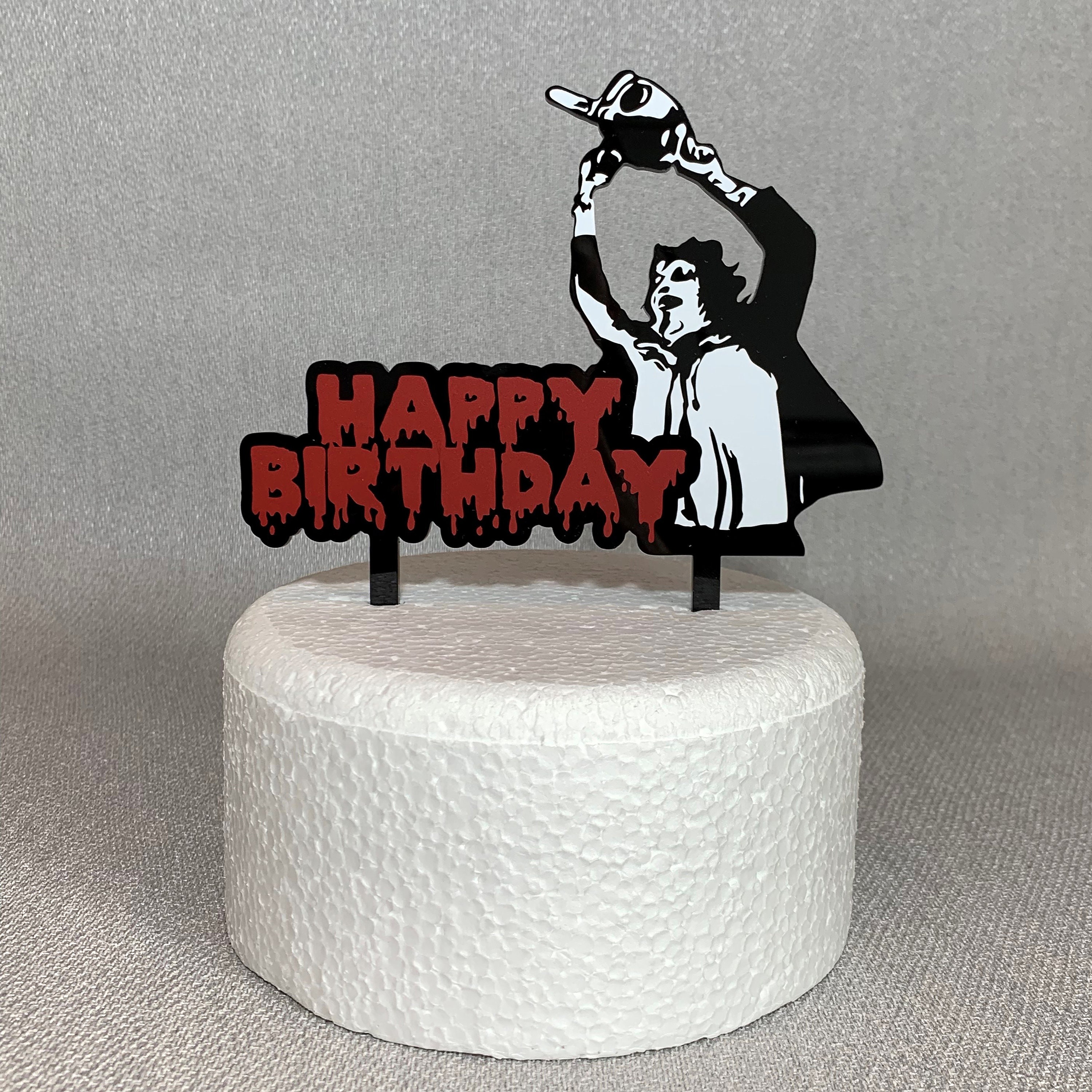 Texas Chainsaw Massacre inspired Leatherface Happy Birthday | Etsy
