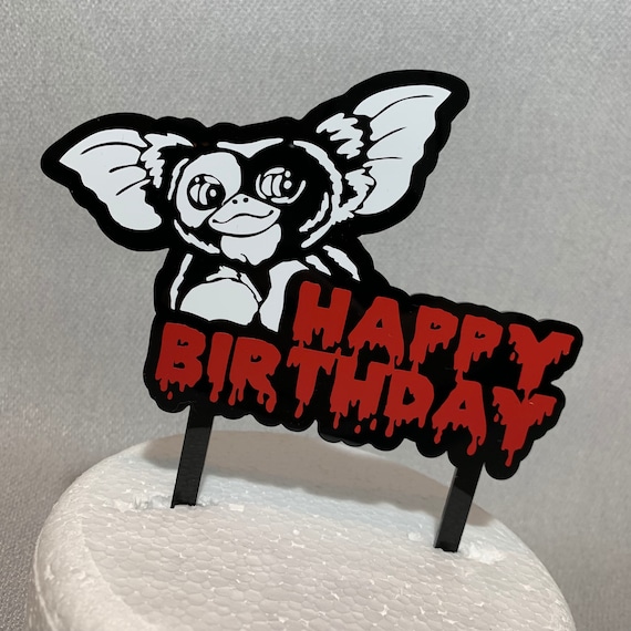 Gremlins Inspired Gizmo Happy Birthday Cake Topper - Etsy