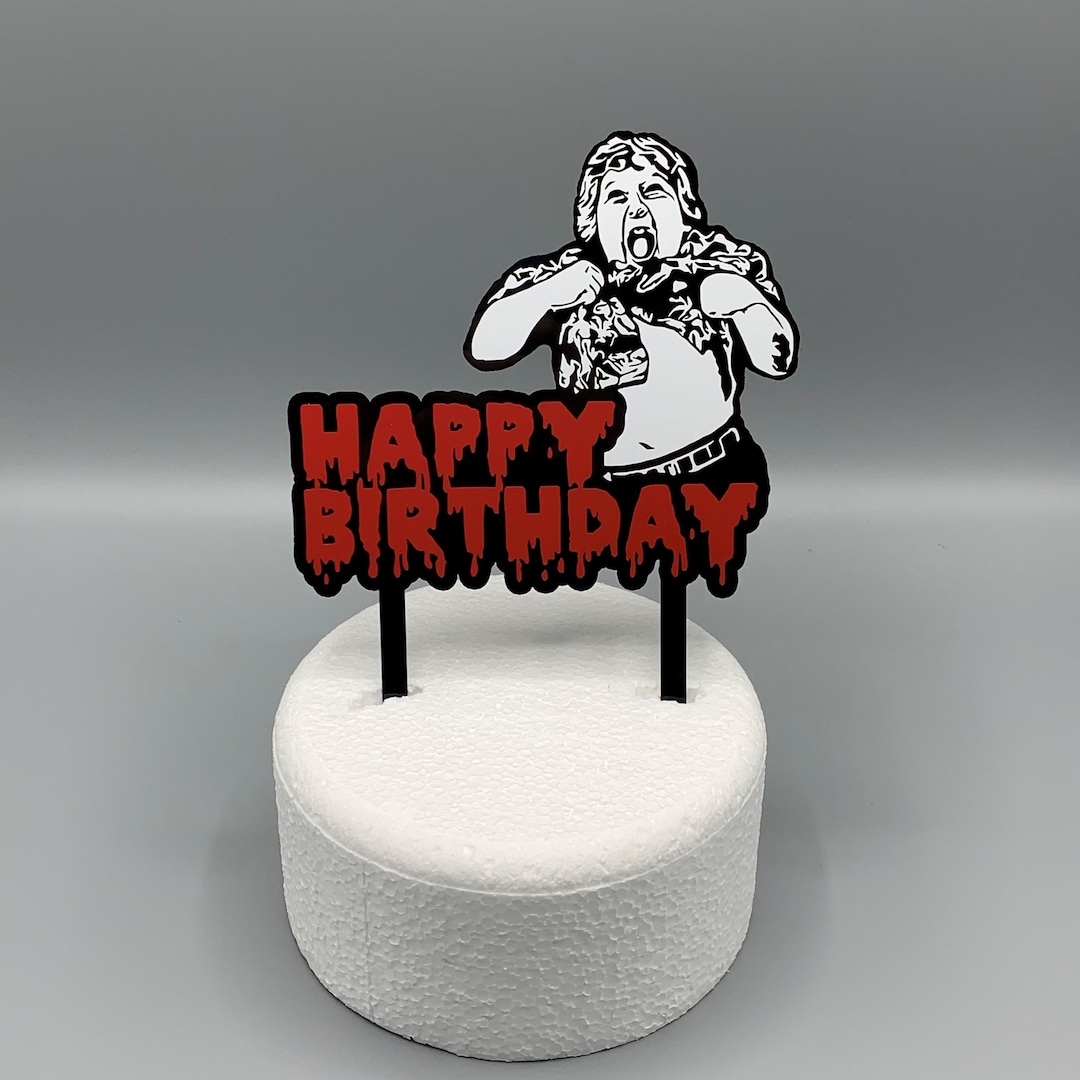 The Goonies Inspired Truffe Shuffle Happy Birthday Cake Topper - Etsy UK