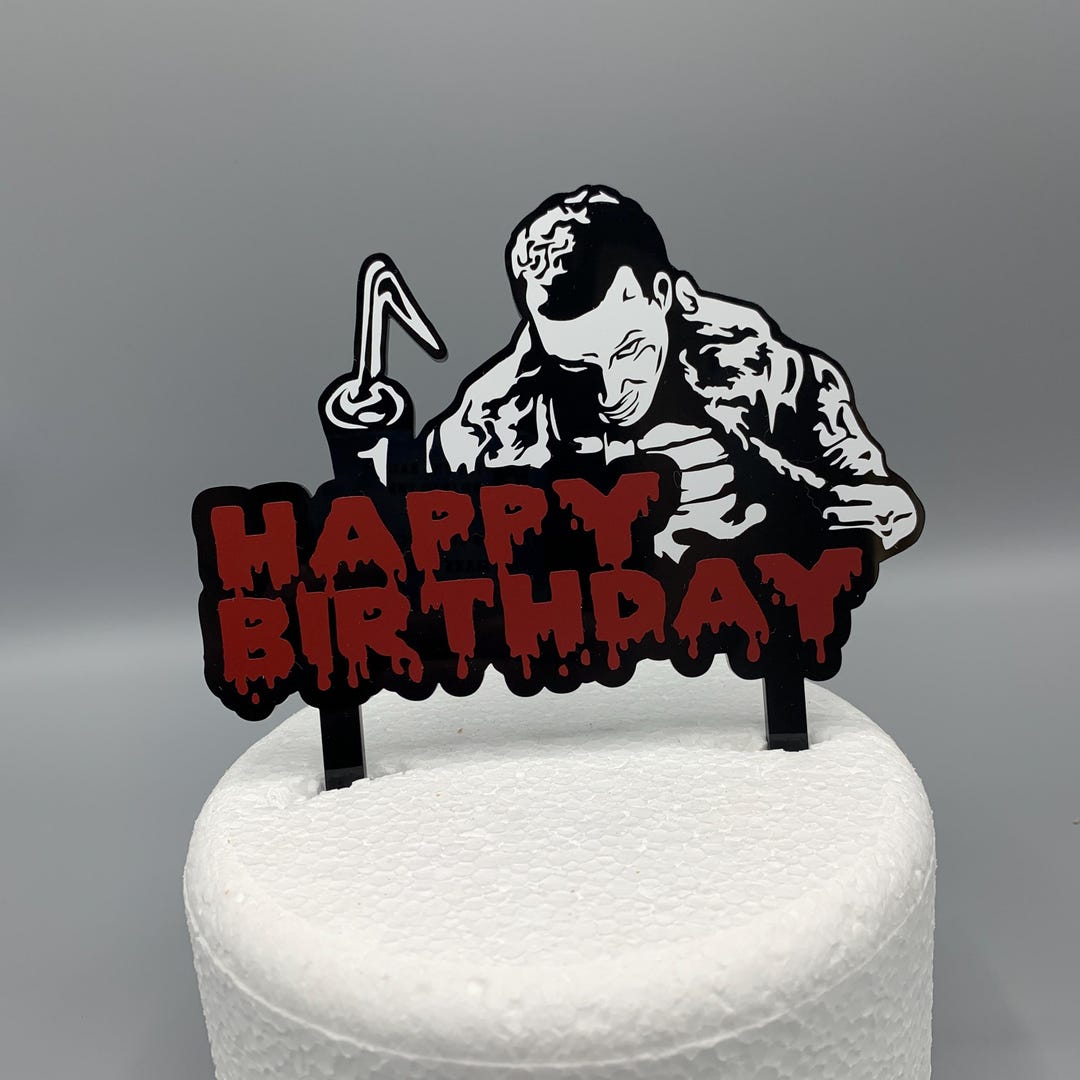Candyman Inspired Happy Birthday Acrylic Cake Topper - Etsy