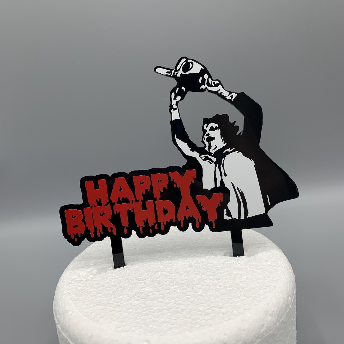 Texas Chainsaw Massacre Inspired Leatherface Happy Birthday Acrylic ...