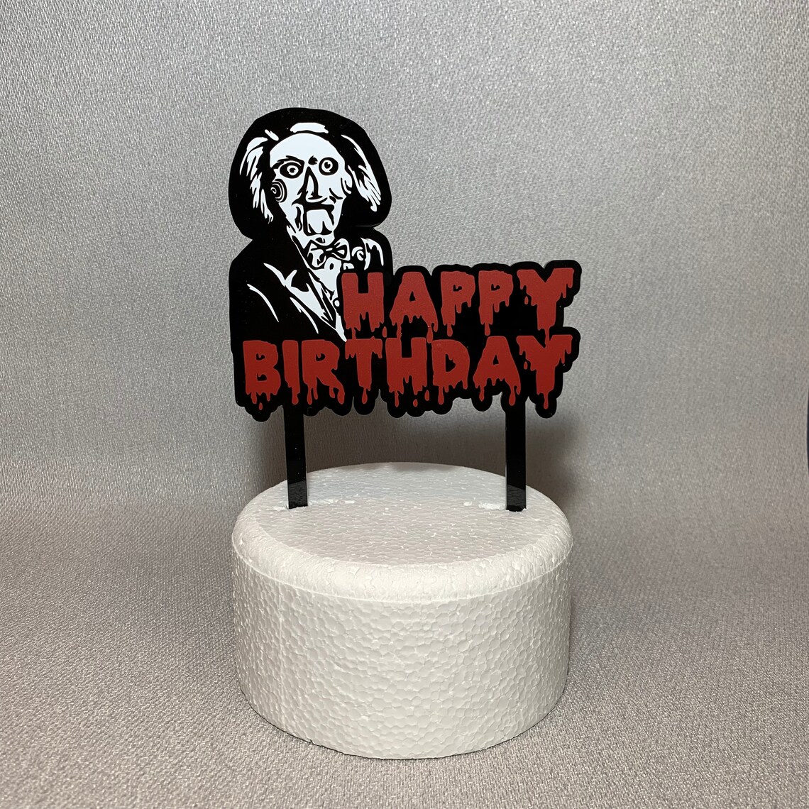 Saw Inspired Billy the Puppet Happy Birthday Cake Topper - Etsy